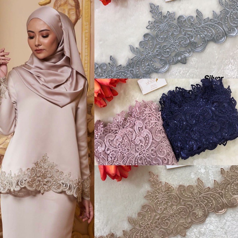 🔥READYSTOK 🔥BORDER LACE LACEMEWAH PENGANTIN BAJU KURUNG MODEN PAHANG ...