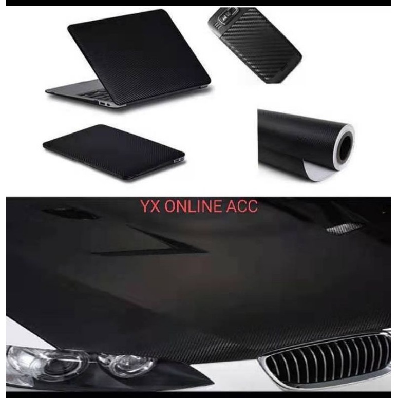 3D Carbon high Glossy shiny carbon riber warp flim car sticker | Shopee ...