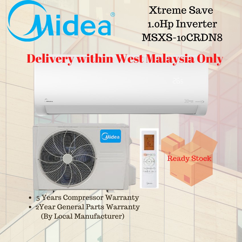 Midea 1Hp Xtreme SavE Inverter R32 Air Conditioner / Aircond / Air Cond - DELIVERY WITHIN WEST ...
