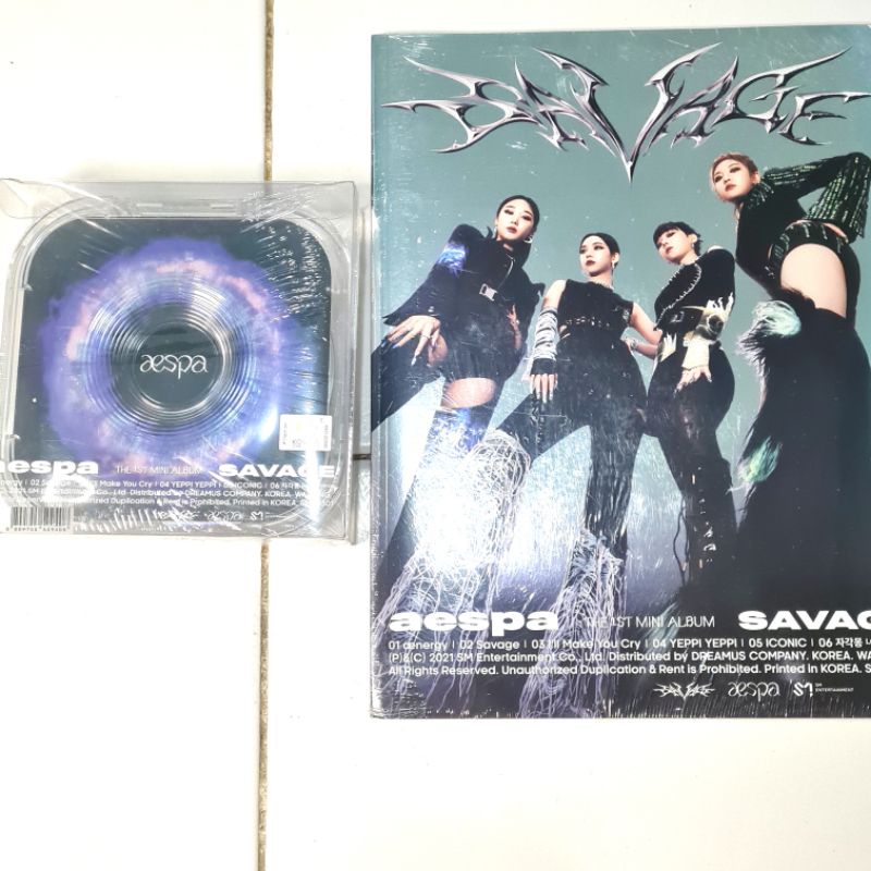 (READY Sealed+ POSTER) AESPA 1st Mini Album - SAVAGE Case Version POS ...