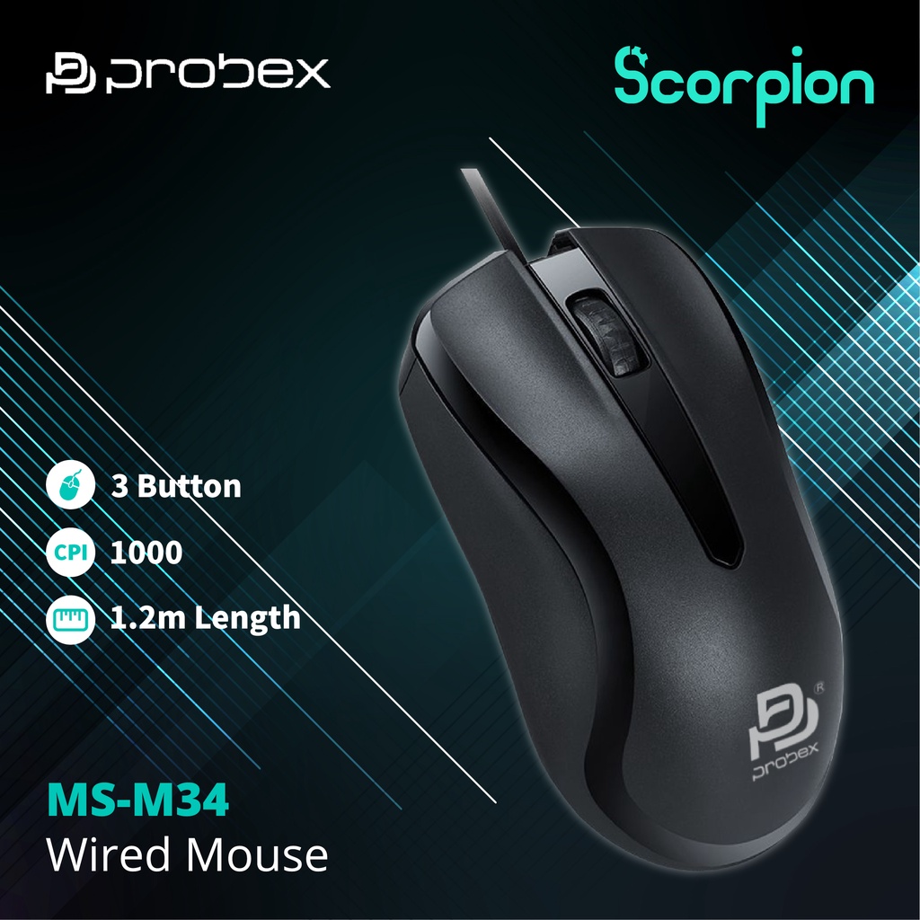 Probex MS-M34 Optical Wired Mouse | Shopee Malaysia