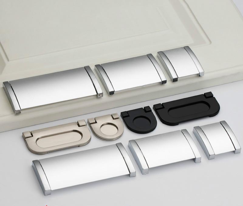 3 color Silver drawer handle modern clamshell handle clasp furniture ...