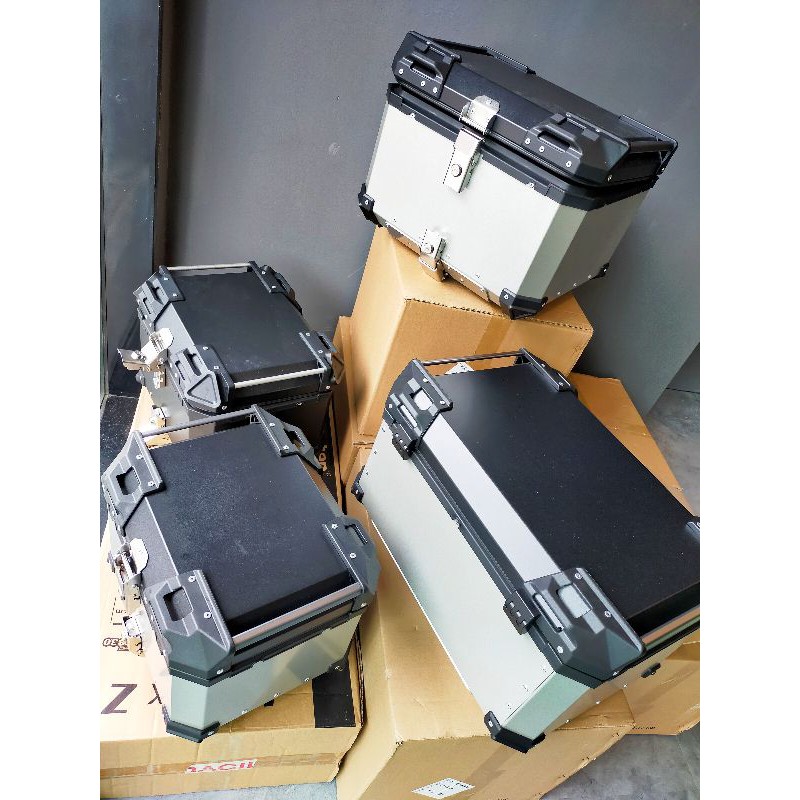 Motorcycle Aluminium Top Box Kotak Motosikal Aluminum 36L 45L 55L 65L ...