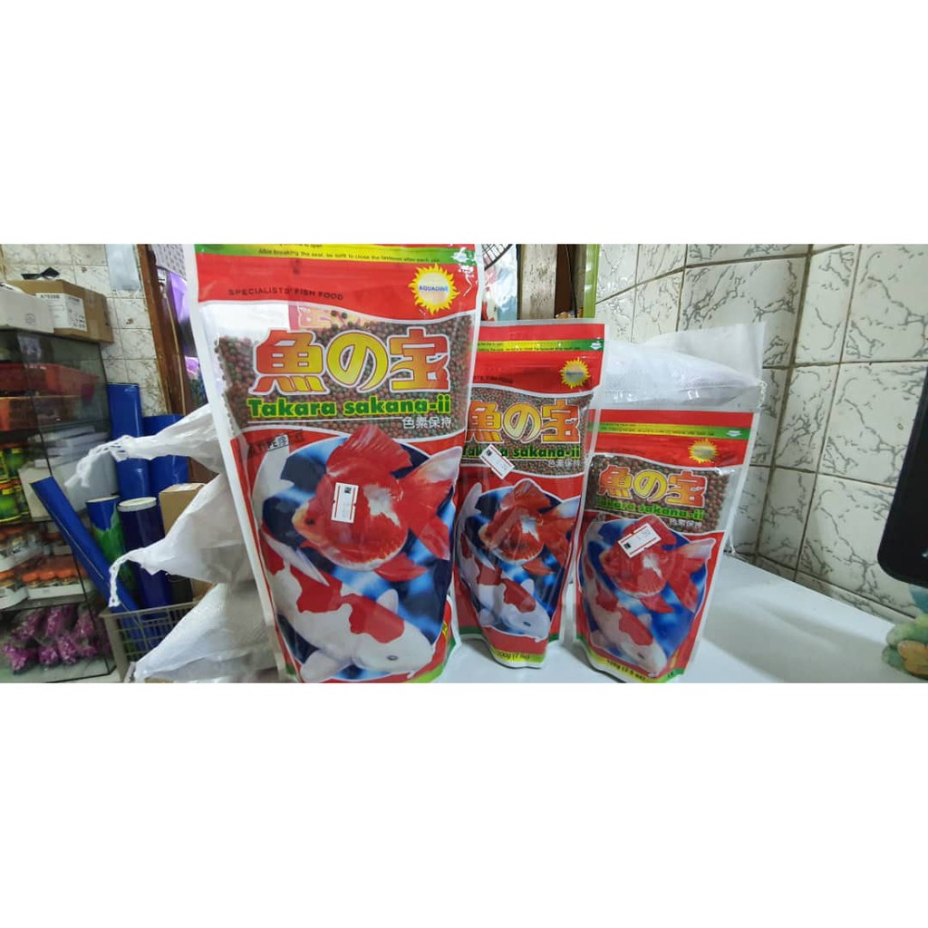TAKARA SAKANA MIX FISH FOOD PELLETS S / M / L / XL 100G / 200G / 500G ...