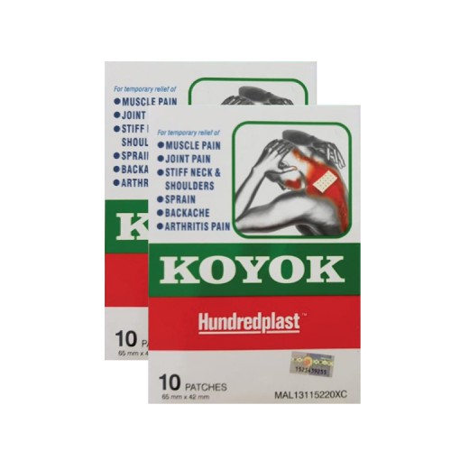*Exp 03/2026* Hundredplast Koyok (2x10's) Medicated Plaster for Muscle ...