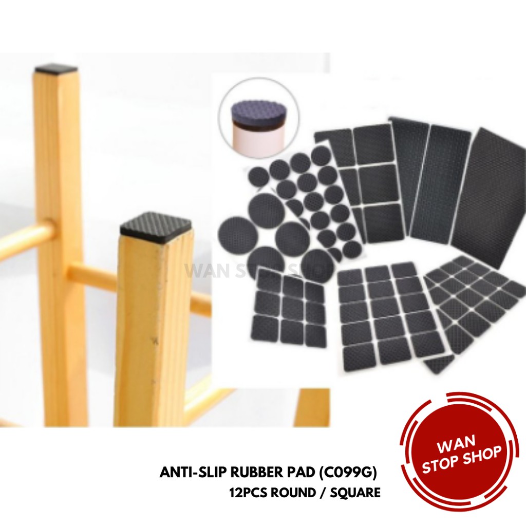 [12PCS/SET] Anti-slip Rubber Pads for Furniture Leg, Self-adhesive ...