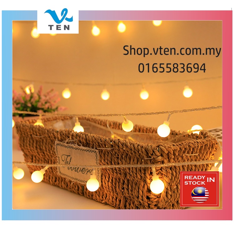 10M LED Camping Outdoor LED Light String Fairy Light Strip Decoration ...