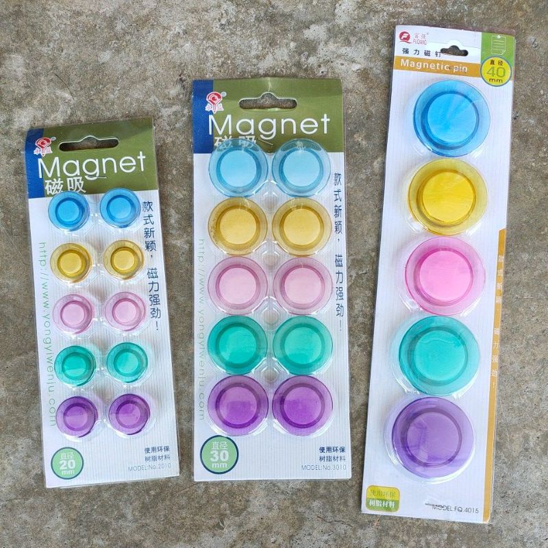 Colourful Magnetic Pin Round Magnet 2CM / 3CM / 4CM | Shopee Malaysia