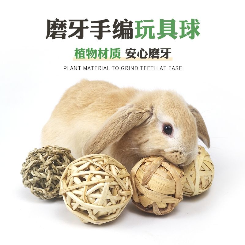 Small Pet Handmade Molar Toys Ball Rabbit Toys Guinea Pig Toys ...
