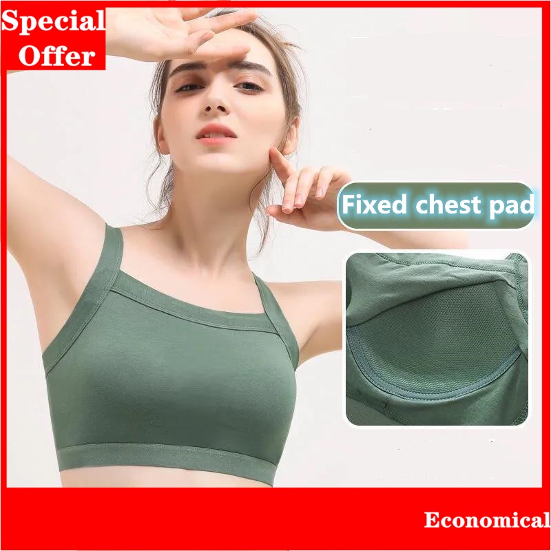Beautiful back sling bra women's no steel ring sports students gather ...