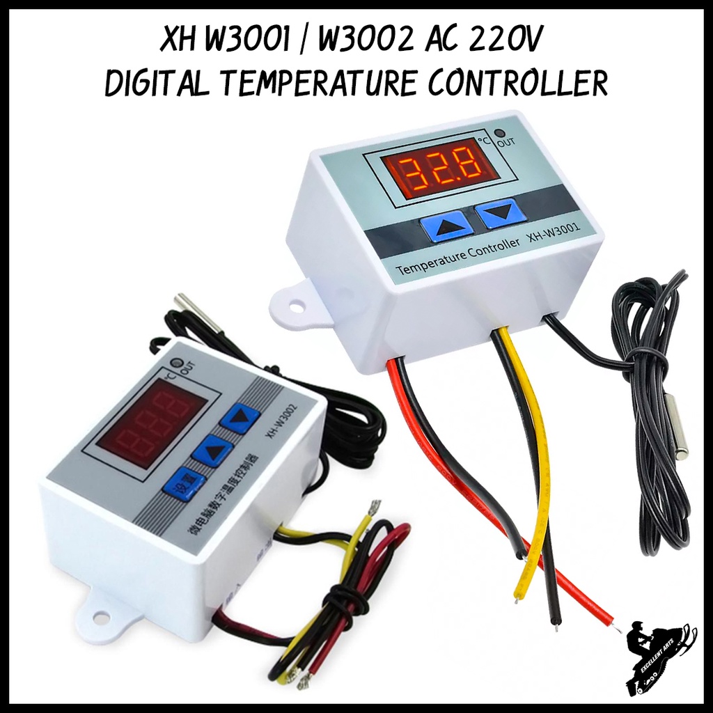 XH W3001 W3002 AC 220V Digital Thermostat Temperature Controller ...
