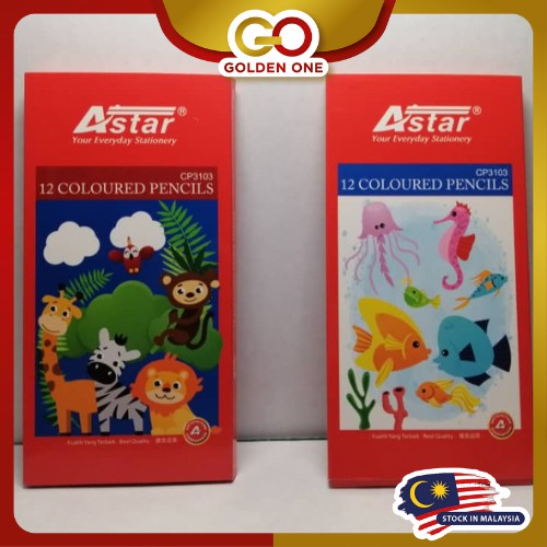 Astar Colour Pencils 12 long (CP3103) | Shopee Malaysia