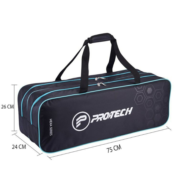 BADMINTON 2 ZIP RACKET BAG - PROTECH HEXAGON 2 ZIP ( TURQUOISE,PINK ...