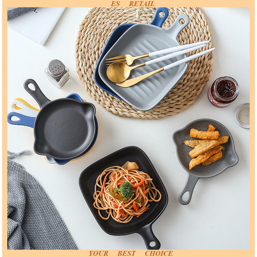 Ceramic plate with handle Porcelain plate with handle Pinggan porselin ...