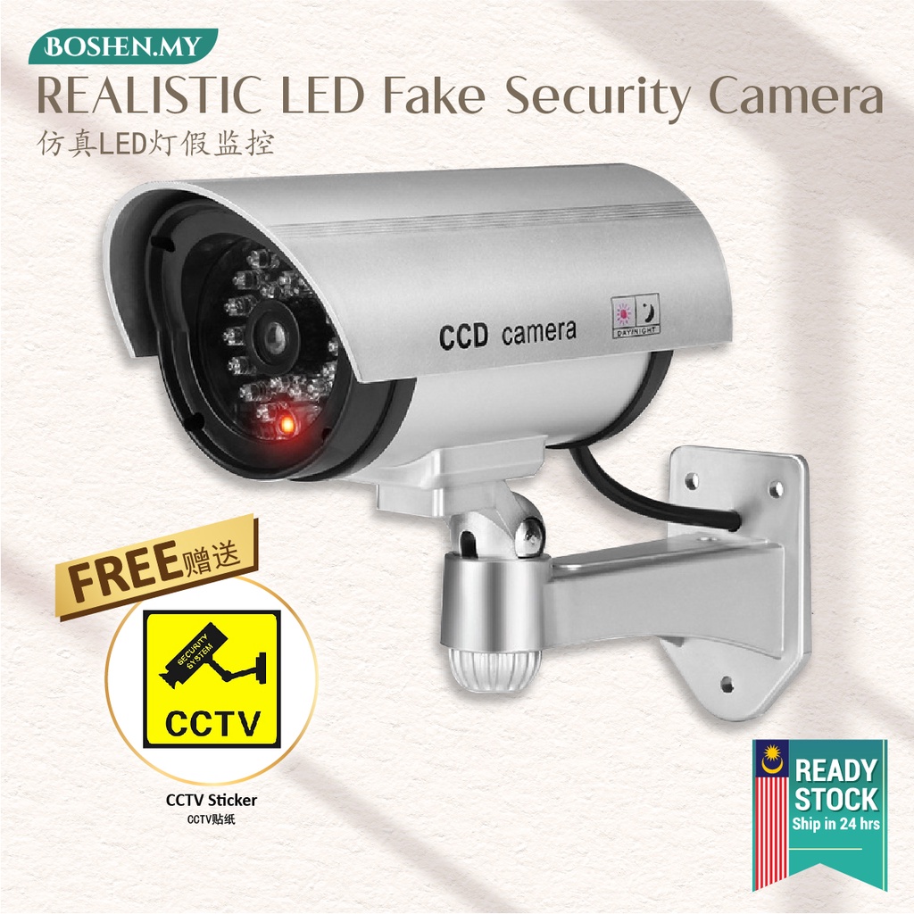 Realistic Looking Fake Dummy Simulation LED CCTV Security Camera Kamera ...