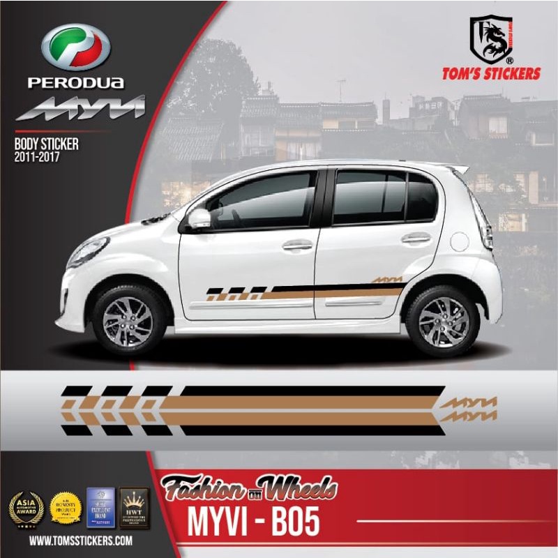 👍👍 PERODUA MYVI CAR BODY STICKER SET MYVI - B05 | Shopee Malaysia
