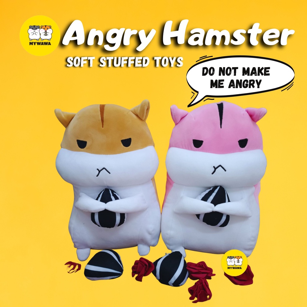 Kuaci Angry Hamster Doll Plush Stuffed Soft Toy Birthday Gift Present ...