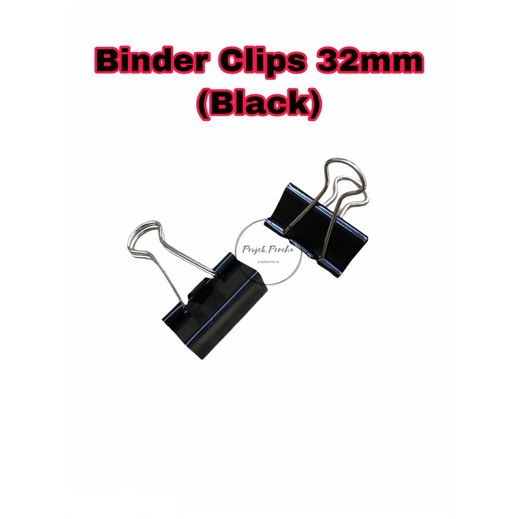 (BLACK) 32mm/41mm / Binder Clip / Paper Clip / Double Clip (Price for ...