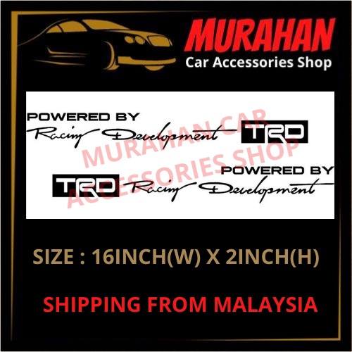 [READY STOCK] 2 Pcs Powered By Racing Development TRD Car Sticker for ...