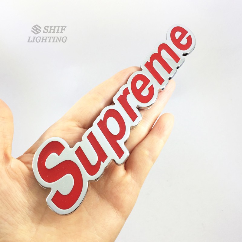 1 x Metal Supreme Logo Car Auto Trunk Lid Side Rear Emblem Sticker ...