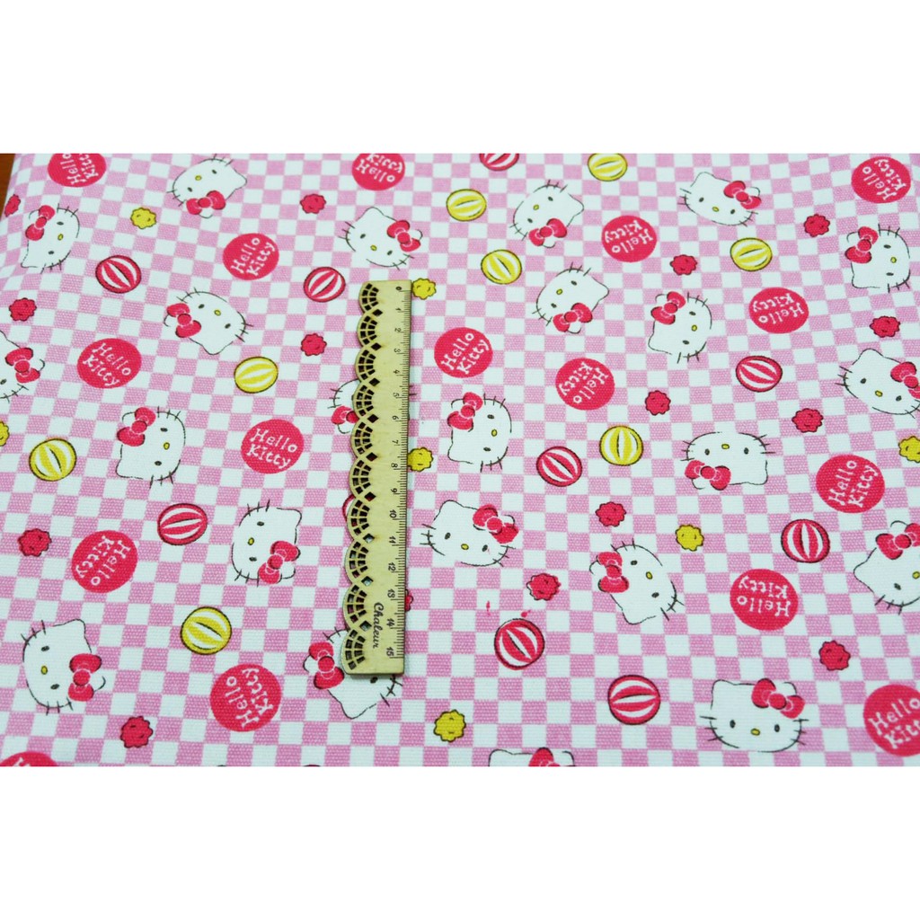 Kain Tebal Hello Kitty Cat Kuching Garfield Owl Cotton Canvas Kain ...