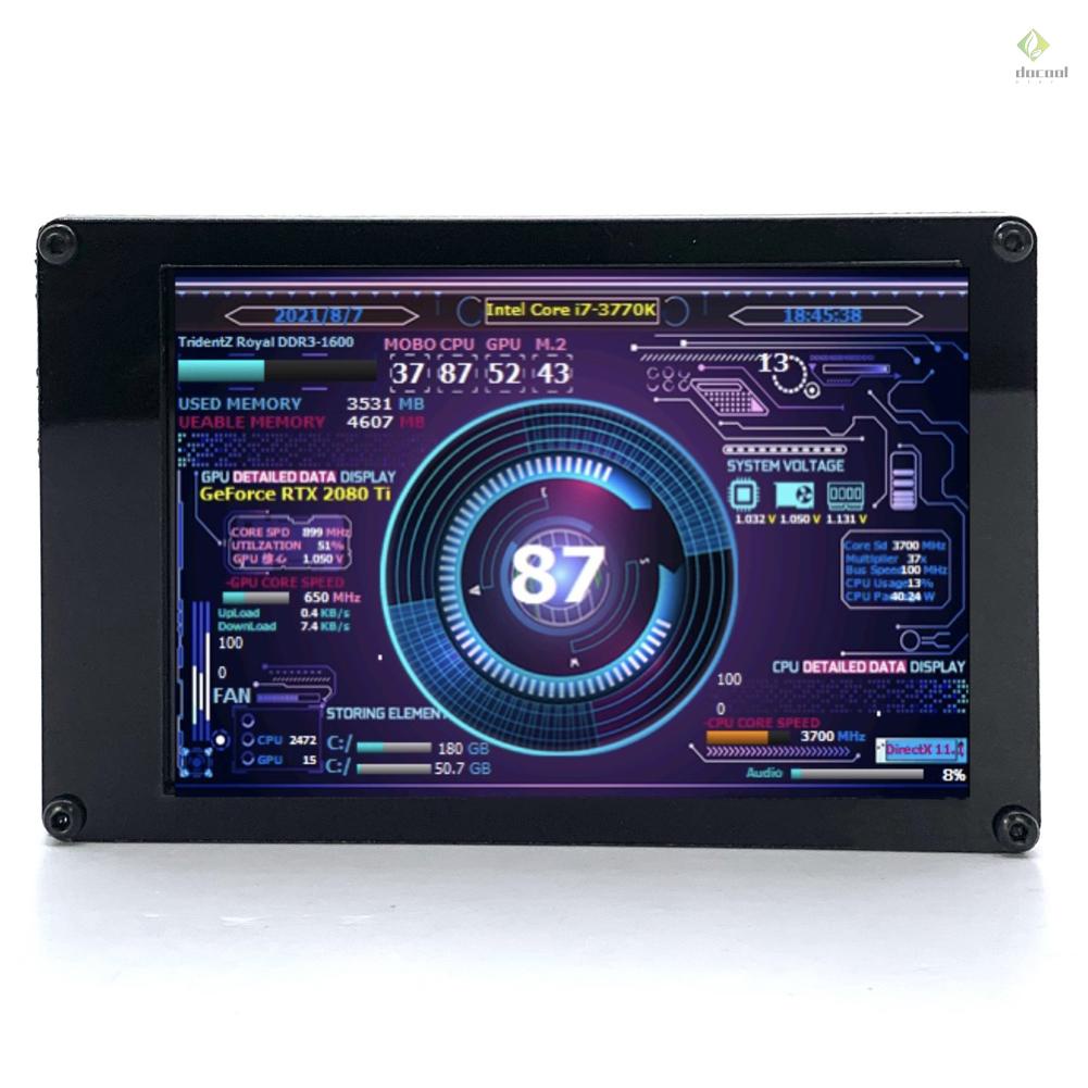 Docooler 3.5 Inch IPS Display Screen Secondary Screen Mini Monitor ...