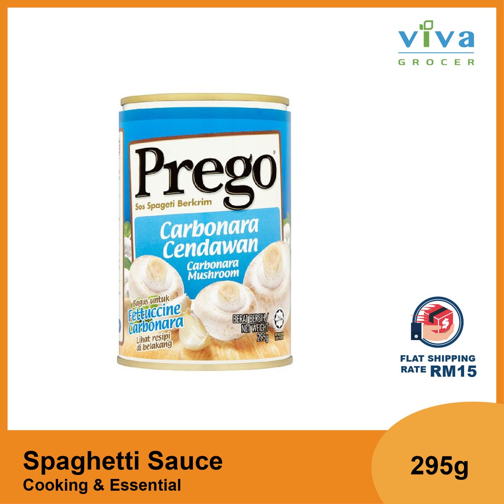 Prego Creamy Pasta Sauce Carbonara Mushroom 295g | Shopee Malaysia