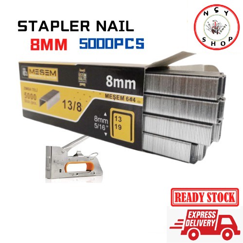 Stapler Gun Refill Nail / Gun Tacker Nail/ Mata Stapler Gun 8mm ...