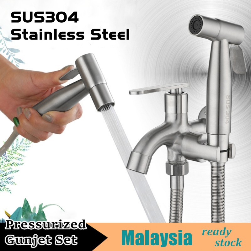 304 Stainless Steel Toilet Companion Bathroom Faucet Two Way Tap with ...