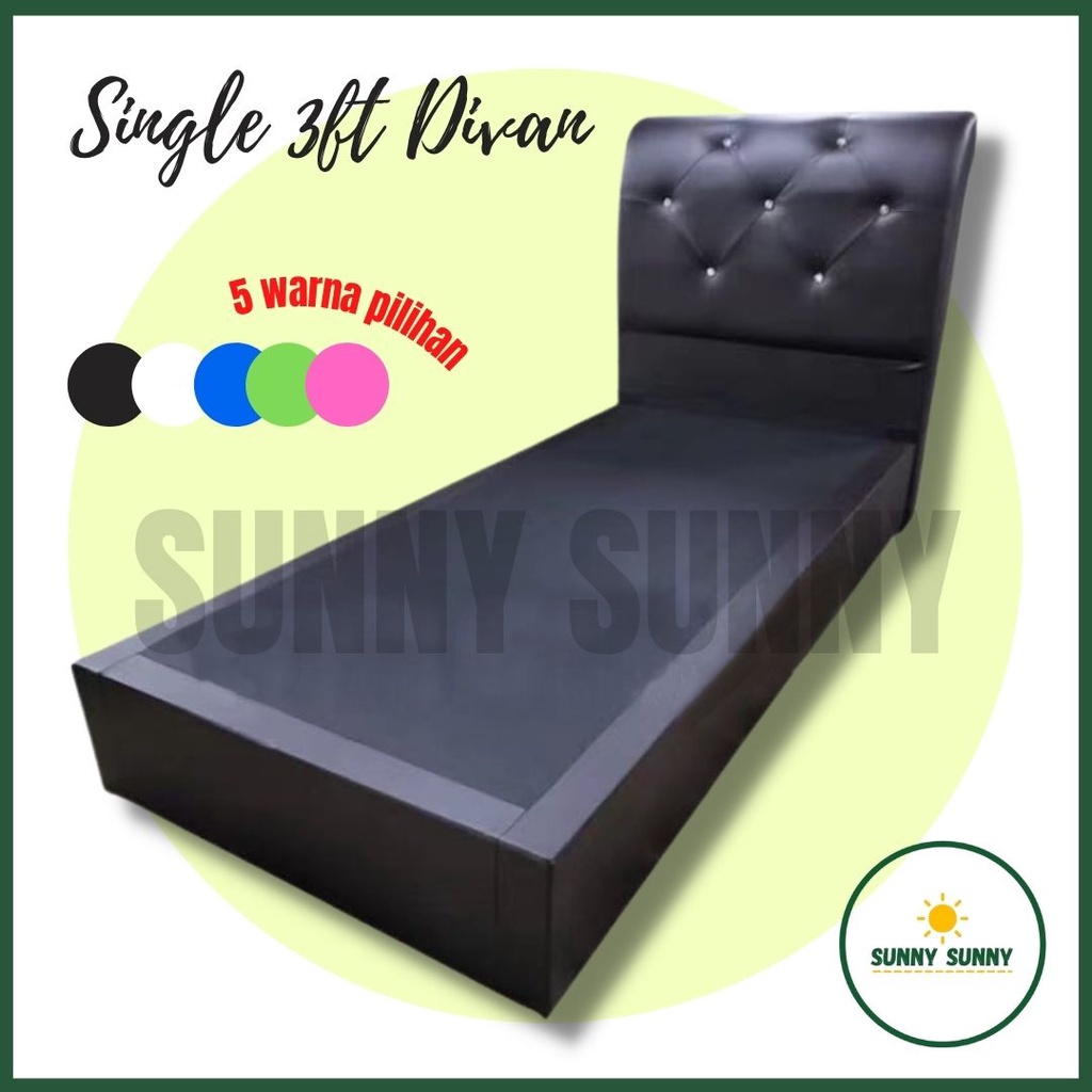 3ft Single Divan Katil Single Harga Kilang Katil Bed Frame | Shopee ...