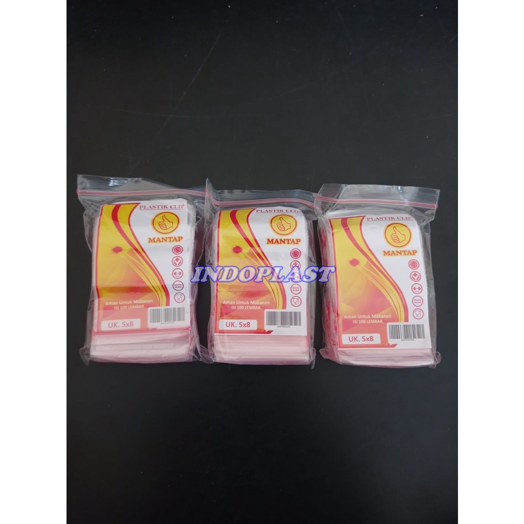 Ziplock Plastic/Sambal Plastic/PE Plastic Clip 5X8 contains 100 pcs ...