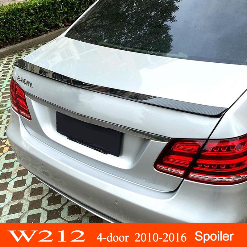 For W212 ABS E63-style Rear Trunk Wing Lip Spoiler Mercedes-Benz E-class W212 Sedan 4-Door E200 ...