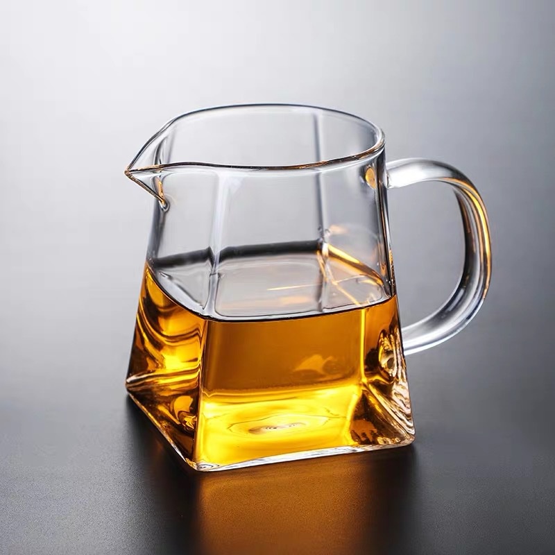 Square Male Cup Thickened Heat-Resistant Glass Fair Cup Tea Separator ...