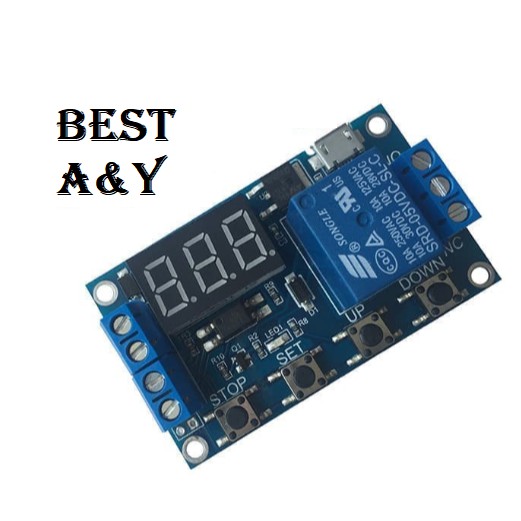 Digital Timer Relay Module DC 12V 5V PLC Delay Timer Cycle Control ...