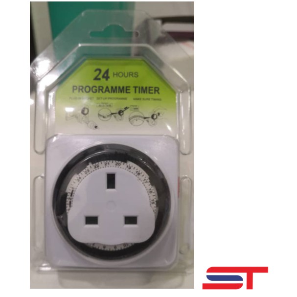 13A 24HOURS PLUG IN TIMER SWITCH PLUG IN TIMER 13A 24Hours Time Segment ...