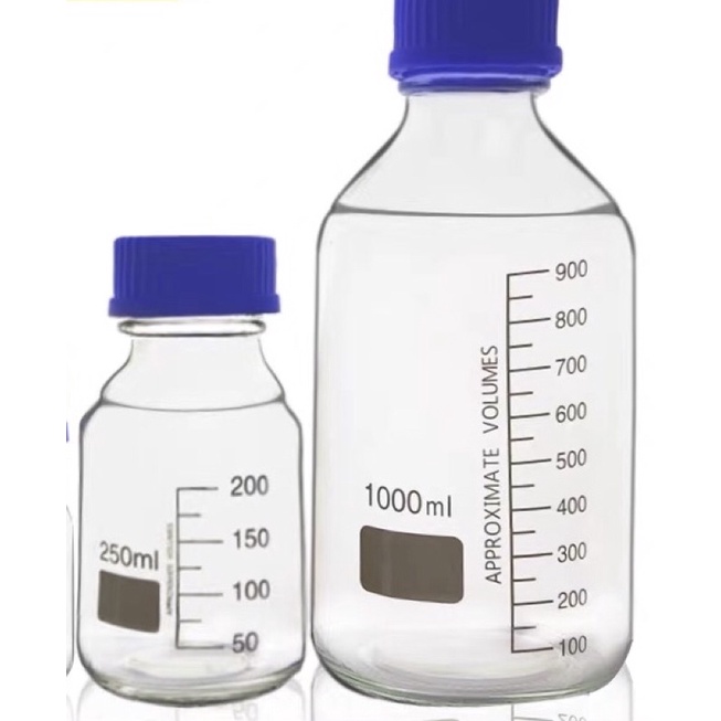 Lab Bottle/ Media Bottle Boro3.3 Glass 100ml 250ml 500ml 1000ml Clear ...
