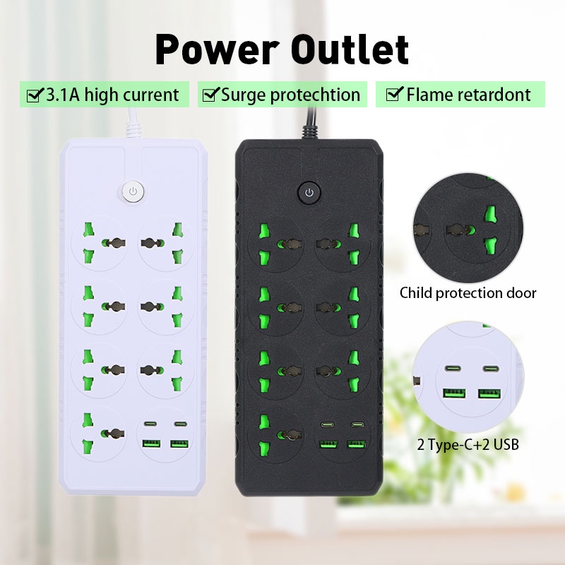 🔥HOT🔥UK Universal 4 Power Socket Extension Pulg Charger Adapter With ...
