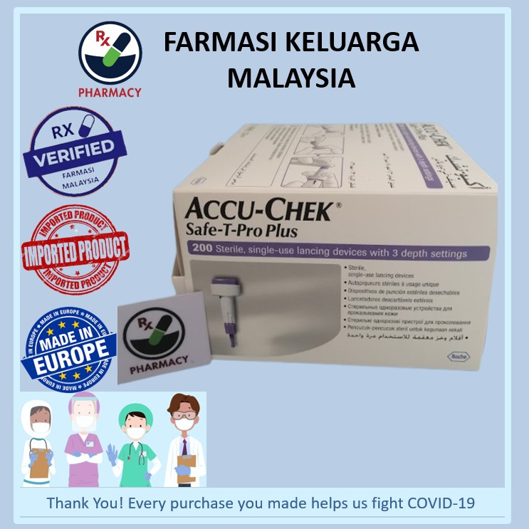 (Exp: 30/11/2024) Accu-Chek Safe-T-Pro Plus Lancing Device SafeT ...