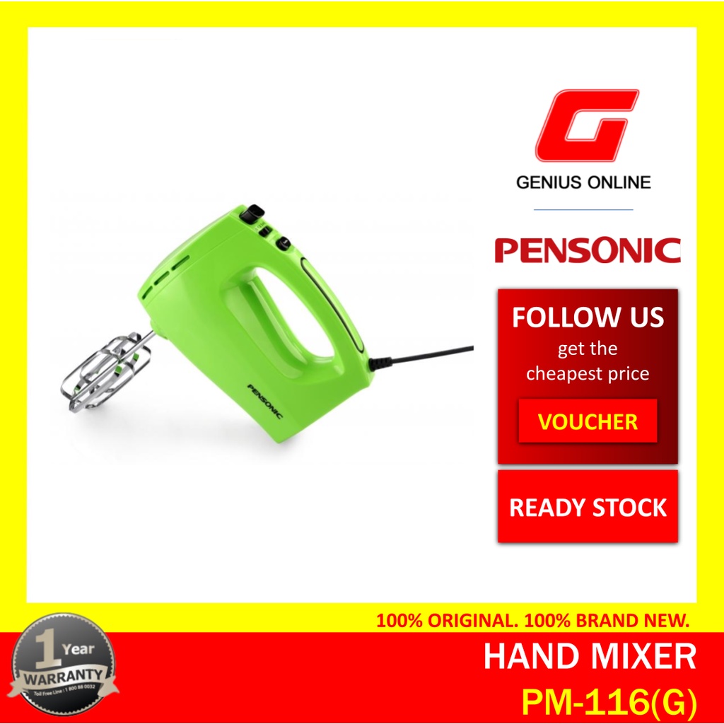 PENSONIC Hand Mixer PM116/PM-116(G) | Shopee Malaysia