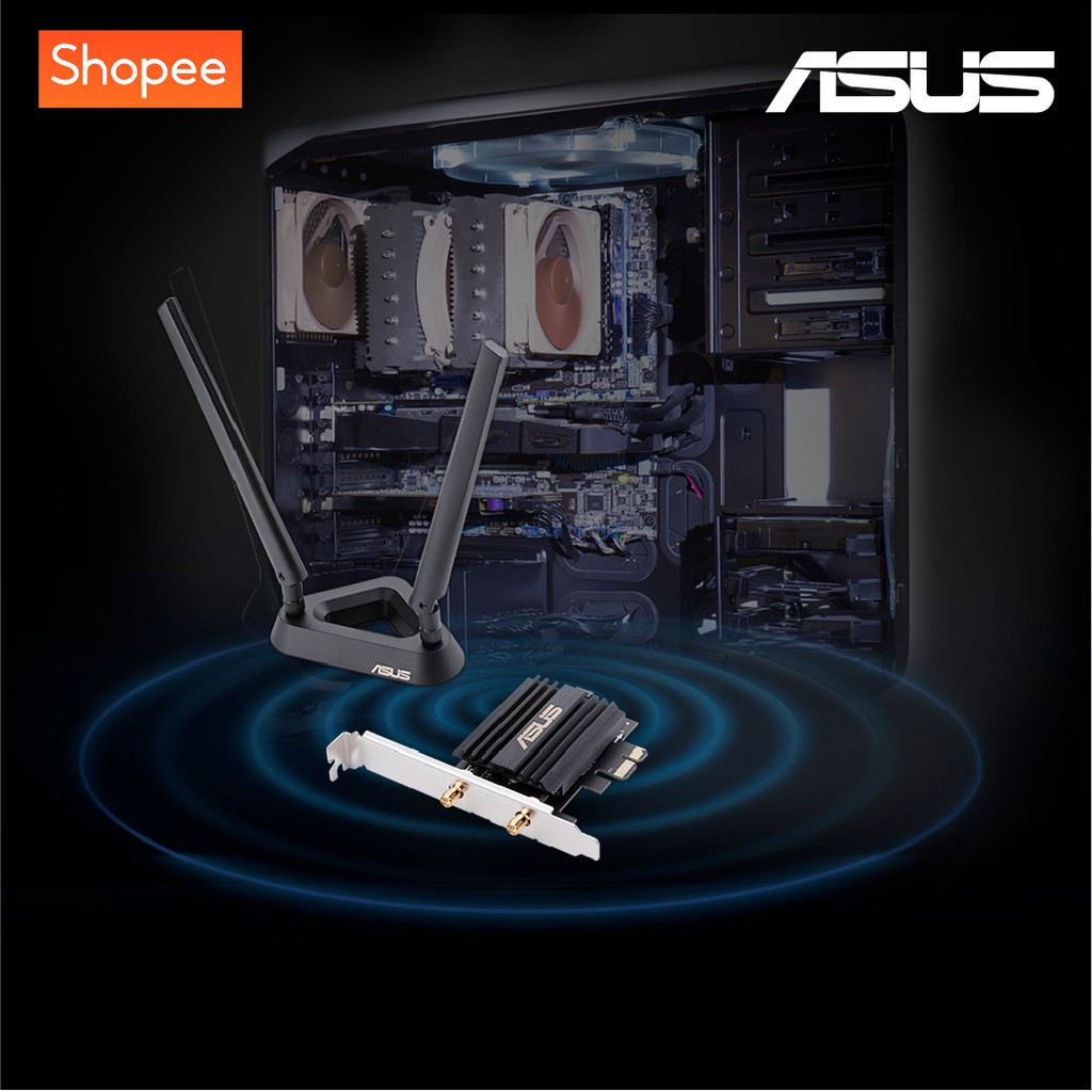 ASUS AX3000 Dual Band PCIe WiFI 6 Adapter with 2 external antennas ...