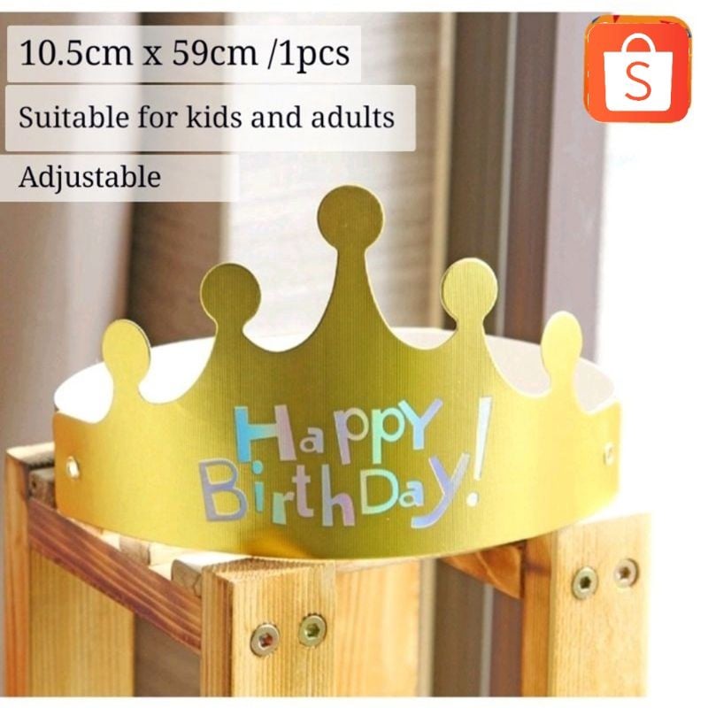 Happy Birthday Paper Hats Folding Crown Hat for Party Children Day ...