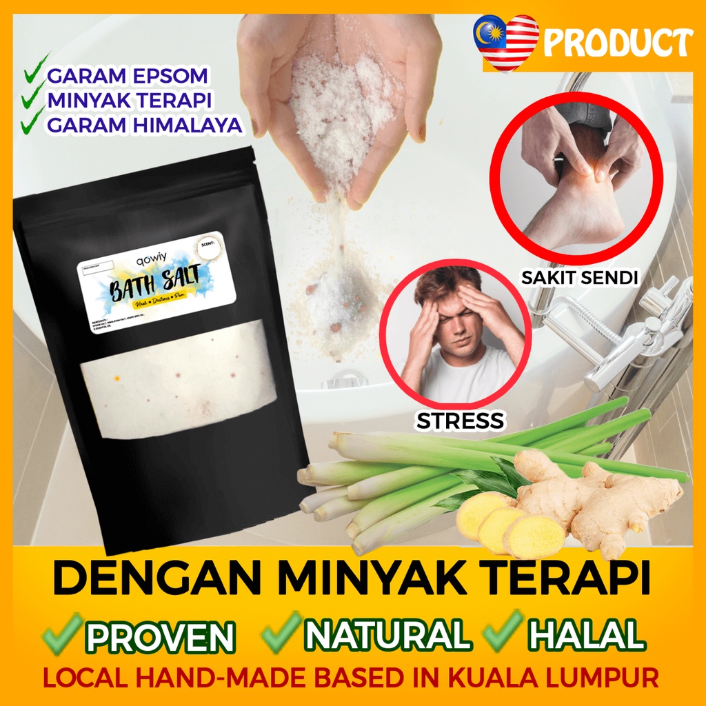 Qowiy Bath Salt Garam mandian terapi Aromatheraphy Salt for Foot Soak ...