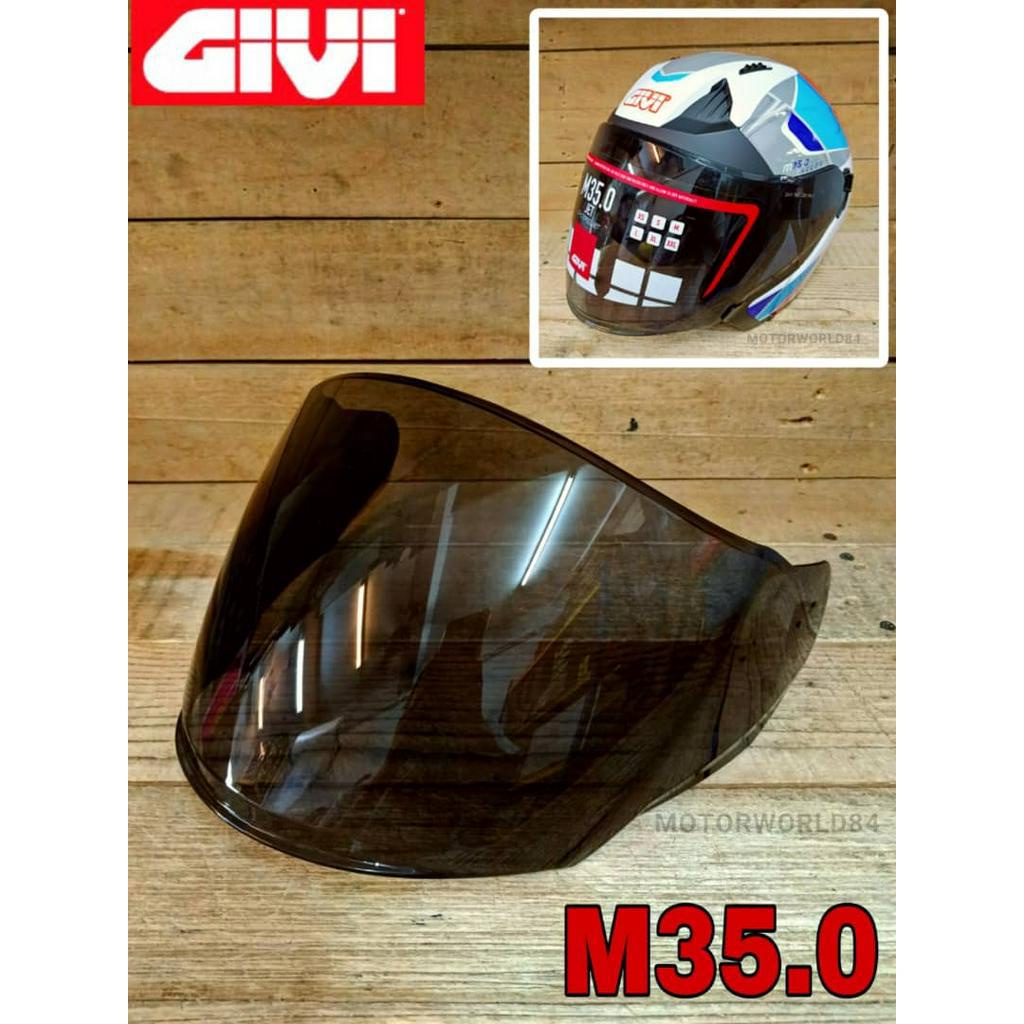 VISOR GIVI HELMET M35.0 SCUDO GIVI OPEN FACE HELMET TOPI KELEDAR GIVI DOUBLE VISOR CERMIN MOTOR ...