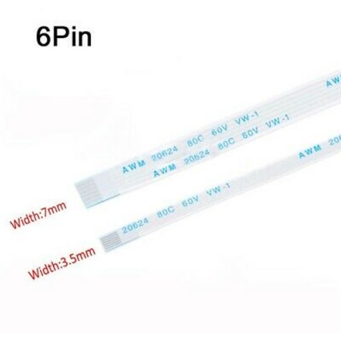 6 Pin 0.5mm 1mm 1.25mm Pitch FFC FPC 6pin Flexible Flat Cable | Shopee ...