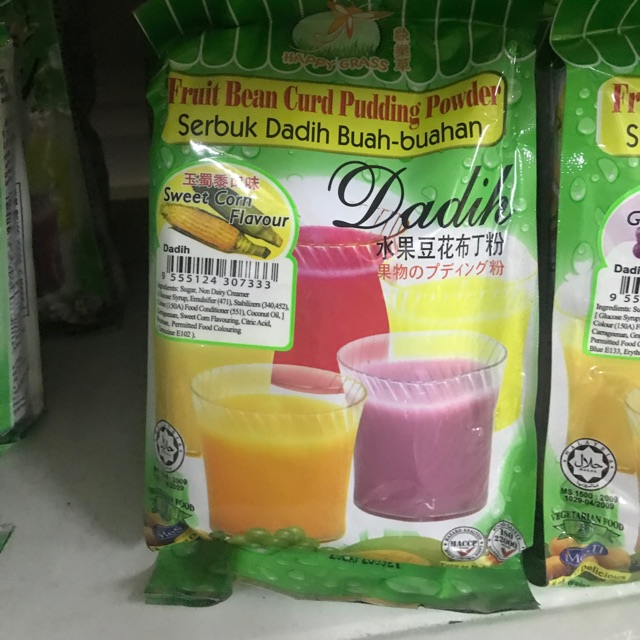 Happy Grass Jelly Fruit Bean Curd Pudding Powder Dadih 360g Perisa ...