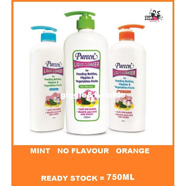 Pureen/Pigeon/Anakku/OKBB Liquid Cleanser - Mint/Orange/No Flavour ...