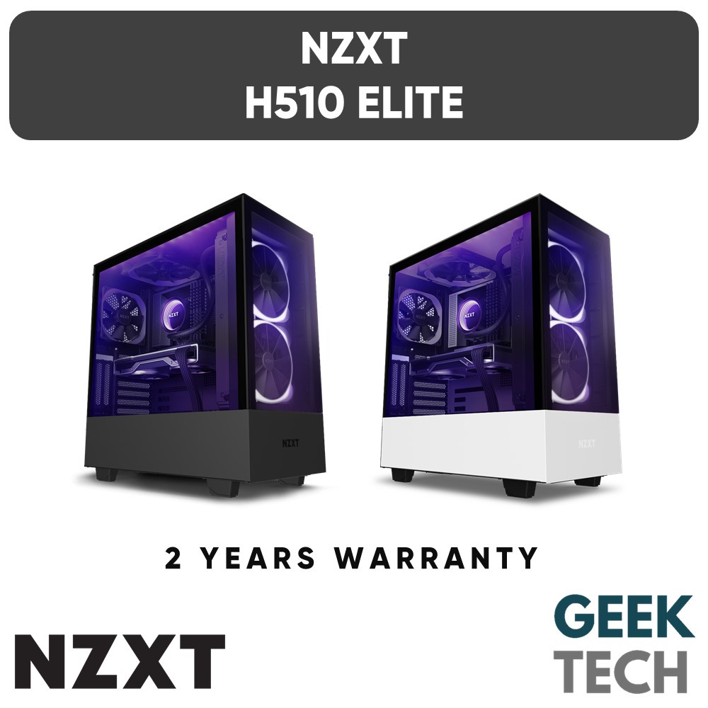 NZXT H510 Elite Premium Compact ATX Mid-Tower Case - Included 2x Aer ...