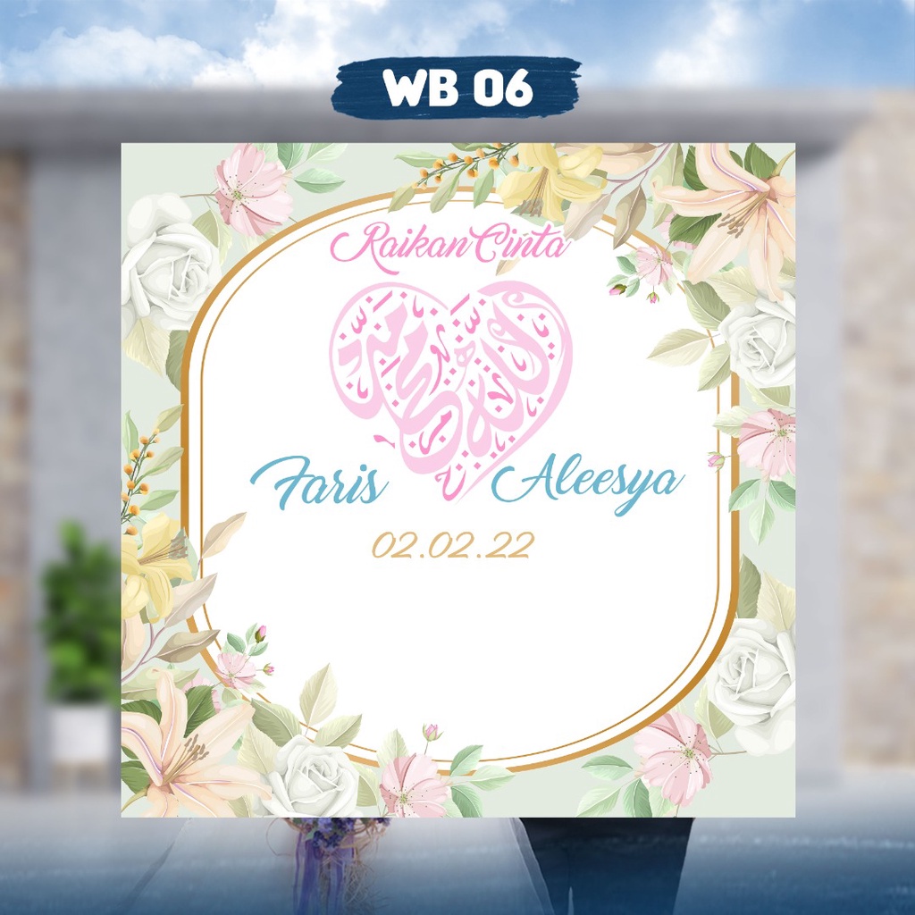 Backdrop 3D Eksklusif untuk Majlis Kahwin: Banner Wedding dengan ...