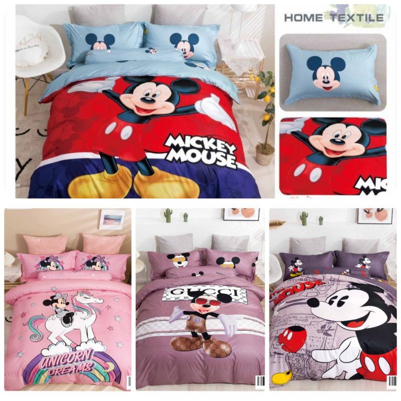 💥READY STOCK💥MICKEY & MINNIE MOUSE BEDSHEET + COMFORTER (QUEEN / KING) | Shopee Malaysia