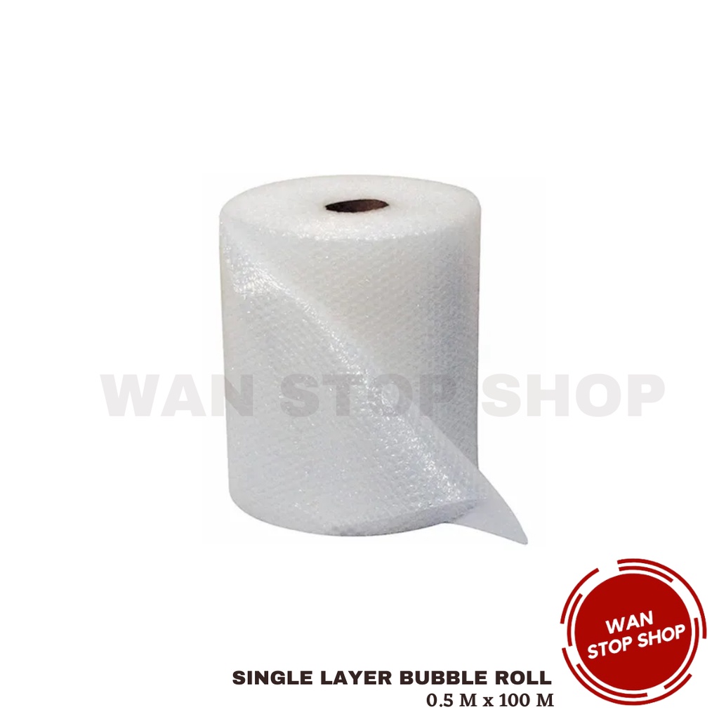 Bubble Wrap 0.5X100M Single Layer Bubble Wrap Bubble Roll Prevent Shipping Damages Ready Stock ...